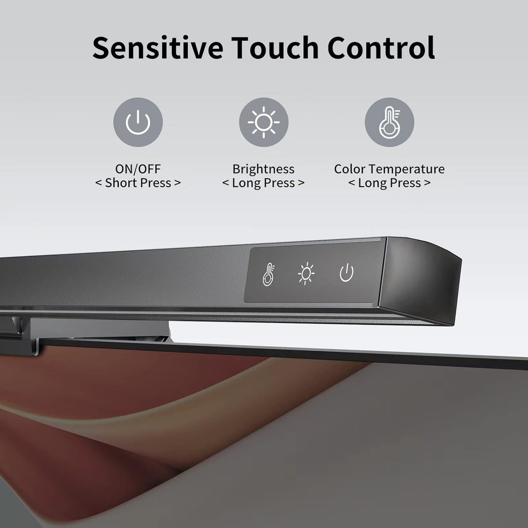 Monitor Light Bar, Funlicht Computer Monitor Lamp for Eye Care, Silver ...