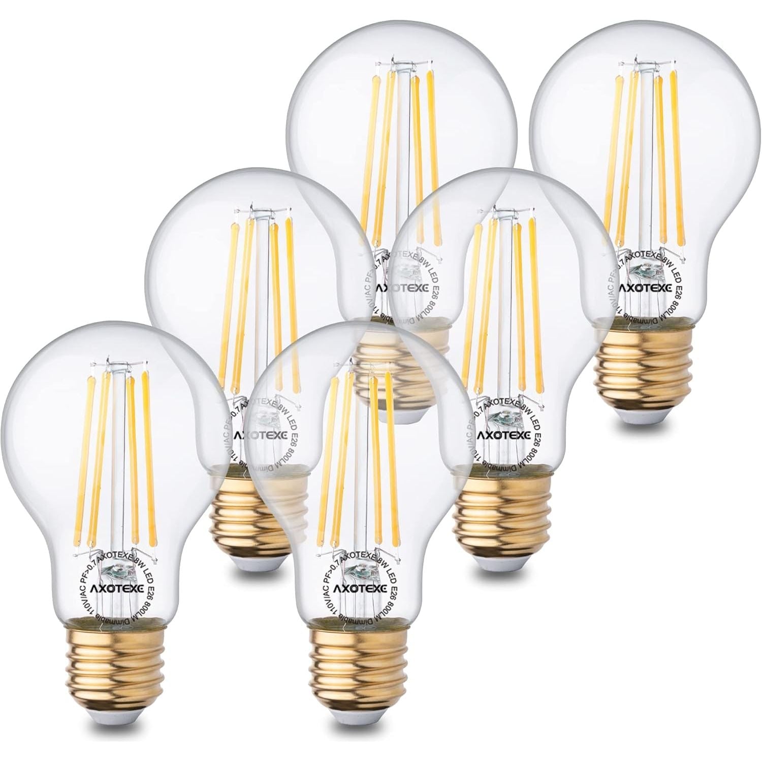 Light Bulbs 60 Watt LED Filament Bulb 8W Antique Vintage Light Bulbs ...