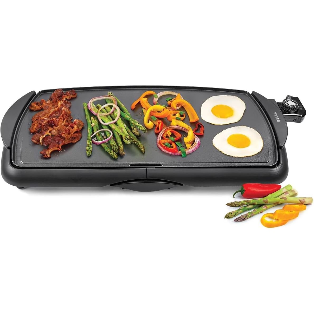 Bella Extra Large Electric Griddle, 10.5" x 20", Black-1500W – Just ...