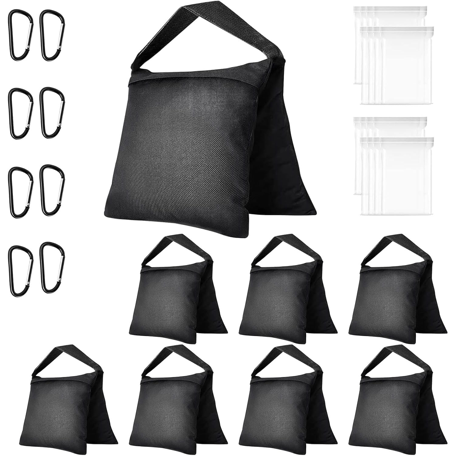 Sandbags 8 Packs, Weight Bag Heavy Duty Saddlebags Sand Bag for Photog ...