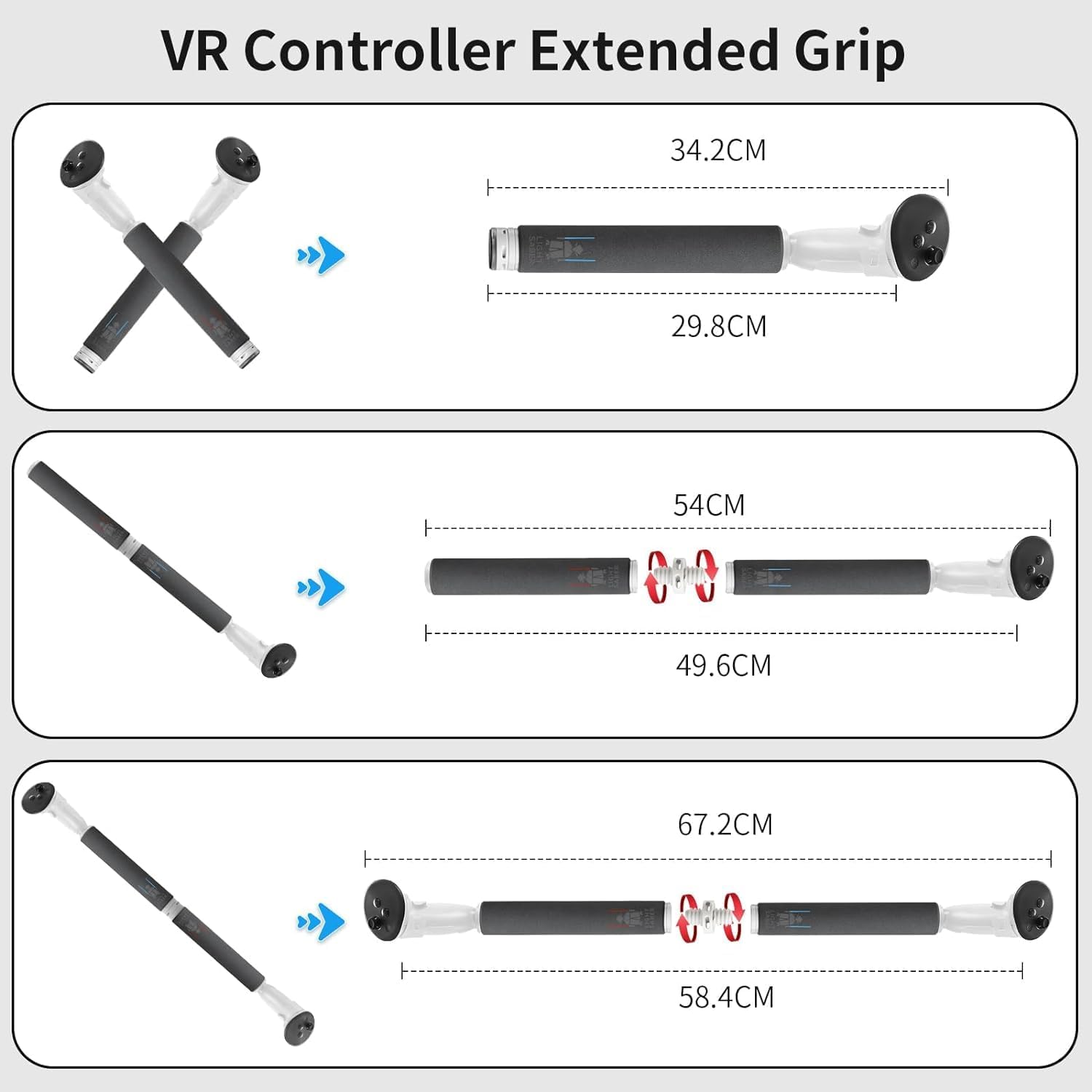 Controller Extensions for Meta Quest 3S/Oculus Quest 3, 3 in 1 Beat Sa ...