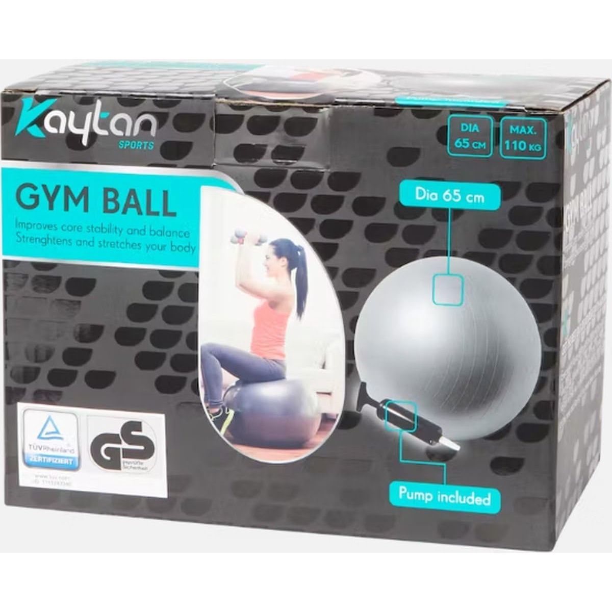 KAYTAN Fitness Gym Ball 65CM Diameter- Pump Included – Just Closeouts ...