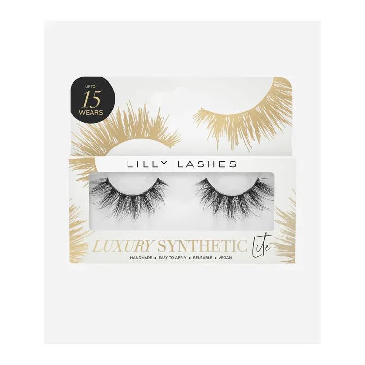 Lilly Lashes Allure, Luxury Synthetic Lite Eyelashes, 15 Wears, Full V ...