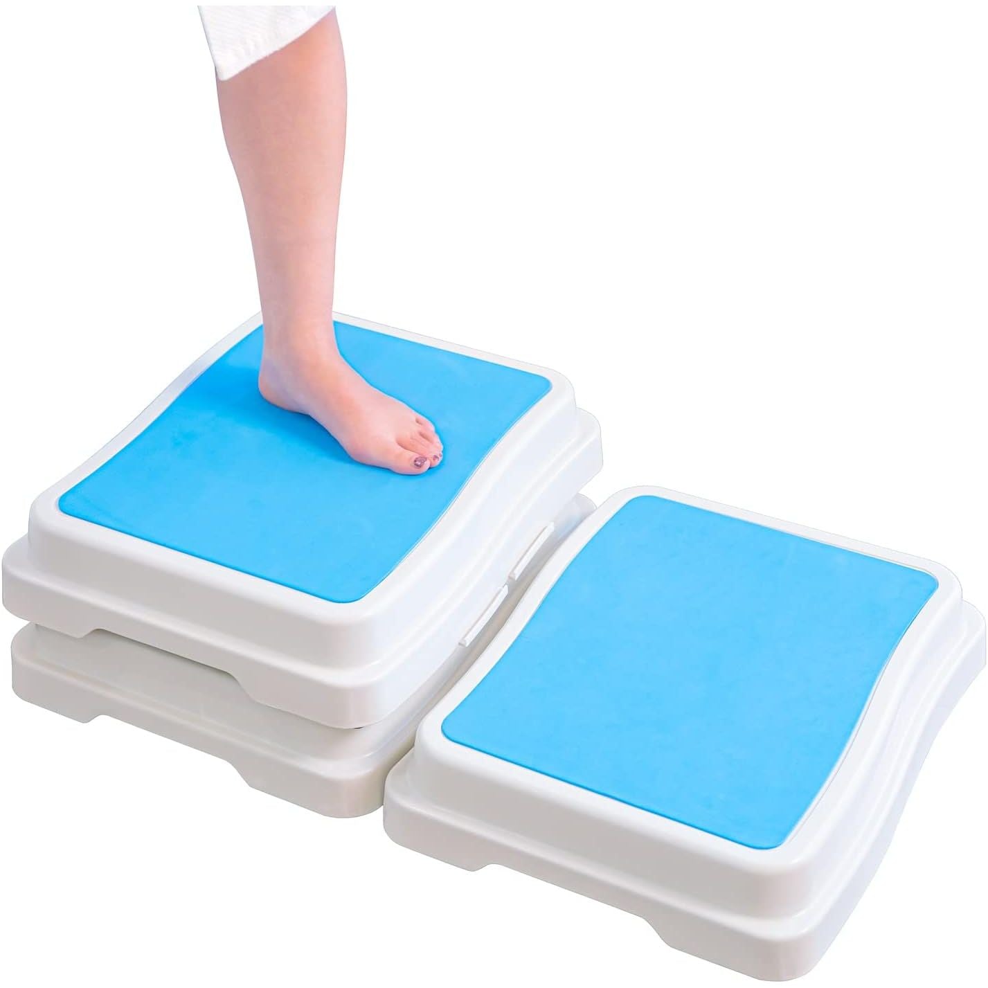 Portable Bath Step Stool Stack-Able Safety Aid Disability Non Slip Sho ...