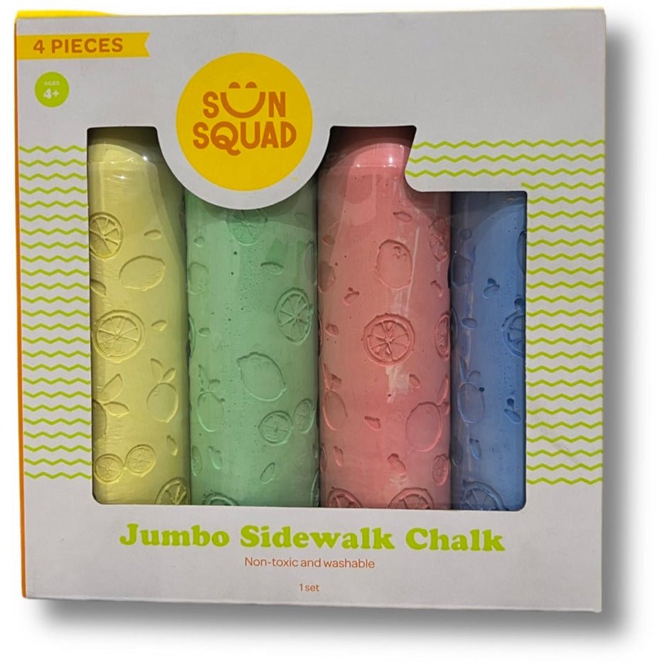 Sun Squad Jumbo Sidewalk Chalk, 4pcs – Just Closeouts Canada Inc.